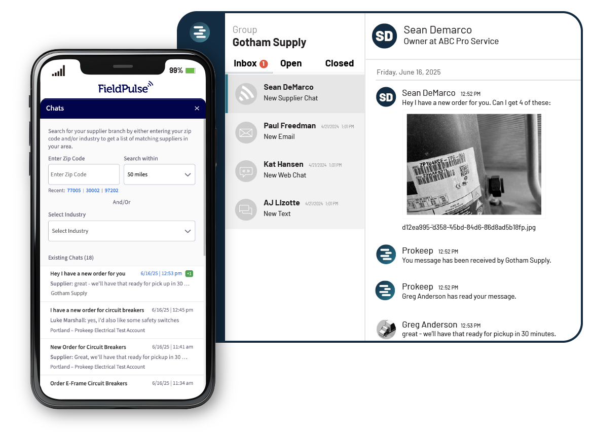 Prokeep + FieldPulse Partnership Streamlines In-App Ordering